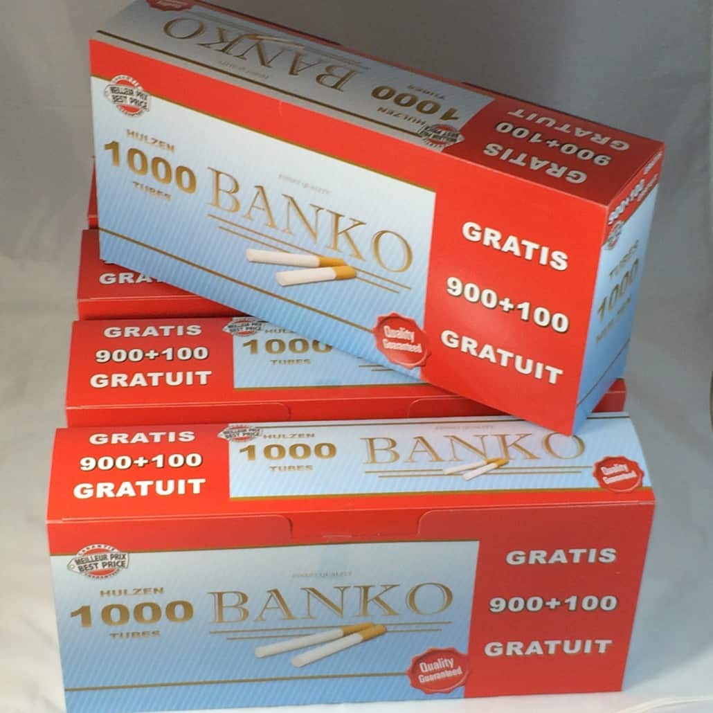 Tube a cigarette Banko : 1000 tubes cigarettes pas cher | Livré 24-72h